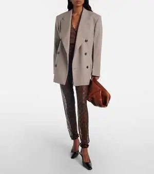 Gucci Double-breasted Wool Mouliné Blazer