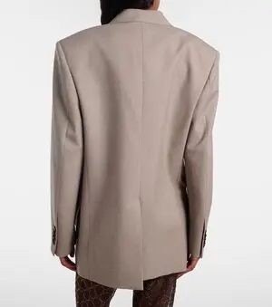 Gucci Double-breasted Wool Mouliné Blazer