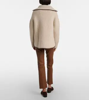 JOSEPH Cropped Leather Bootcut Pants