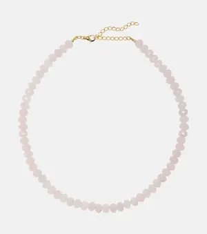 JENNIFER BEHR Amani Beaded Quartz Necklace - Pink