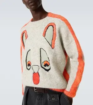 Loewe X Louis Wain Intarsia Wool-blend Sweater