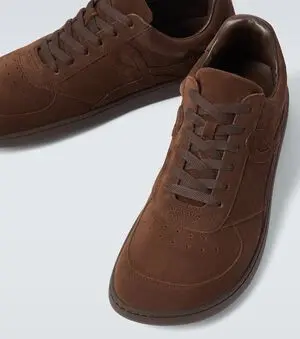 Loewe Jambo Suede Lace-up Sneakers - Brown