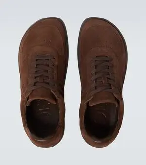 Loewe Jambo Suede Lace-up Sneakers - Brown