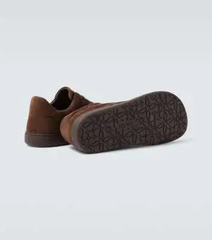 Loewe Jambo Suede Lace-up Sneakers - Brown