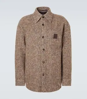 Loewe Anagram Wool-blend Overshirt Multicoloured