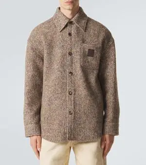 Loewe Anagram Wool-blend Overshirt - Multicoloured