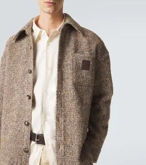Loewe Anagram Wool-blend Overshirt - Multicoloured