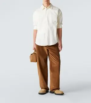 Loewe Cotton Corduroy Wide-leg Trousers