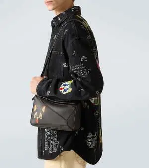 Loewe X Louis Wain Puzzle Top-handle Bag - Black
