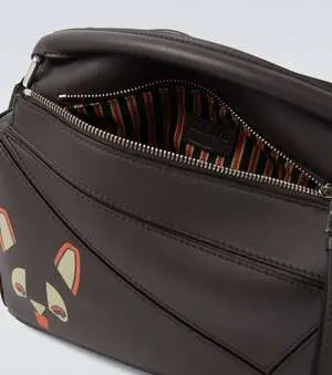 Loewe X Louis Wain Puzzle Top-handle Bag - Black