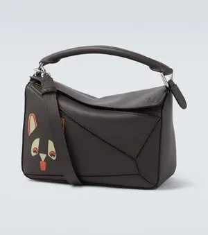 Loewe X Louis Wain Puzzle Top-handle Bag - Black