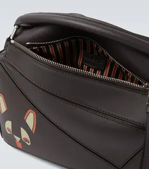 Loewe X Louis Wain Puzzle Top-handle Bag - Black