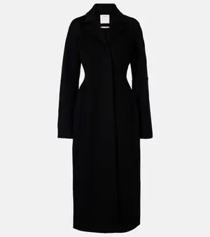 Sportmax Virgin Wool Peplum Coat