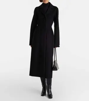 Sportmax Virgin Wool Peplum Coat
