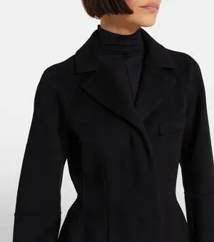 Sportmax Virgin Wool Peplum Coat