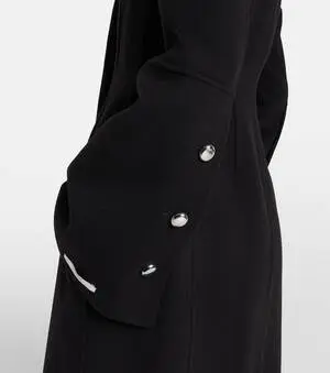 Sportmax Virgin Wool Peplum Coat
