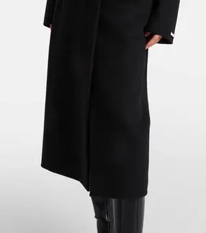 Sportmax Virgin Wool Peplum Coat