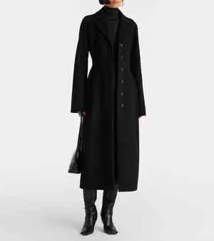 Sportmax Virgin Wool Peplum Coat