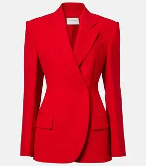 Sportmax Double-breasted Peplum Blazer - Red