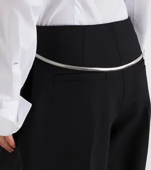 Sportmax Pleated Low-rise Wide-leg Trousers