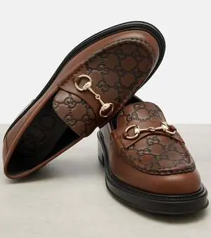 Gucci Horsebit Gg Leather Loafers