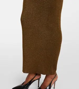 Roland Mouret Knitted Lamé Maxi Dress