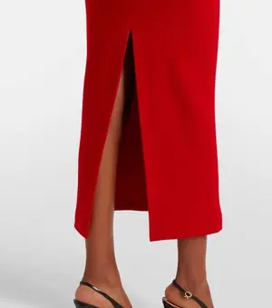 Roland Mouret Belted Wool Midi Dress