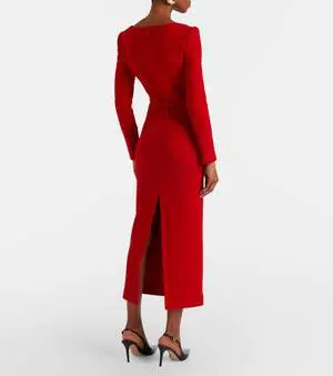 Roland Mouret Belted Wool Midi Dress