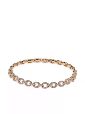 JEWELS AFICIONADO 18k Rose Gold Diamond Link Bracelet - Pink