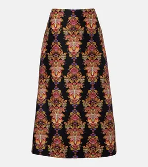 La DoubleJ Cornucopia Wool-blend Midi Skirt