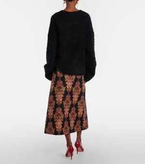 La DoubleJ Cornucopia Wool-blend Midi Skirt