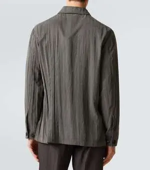 Giorgio Armani Pleated Canvas Overshirt