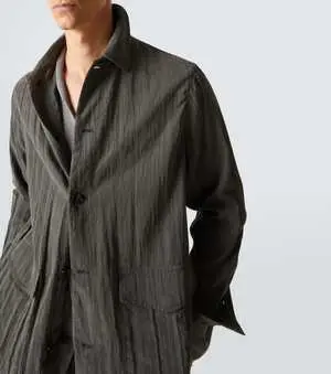 Giorgio Armani Pleated Canvas Overshirt