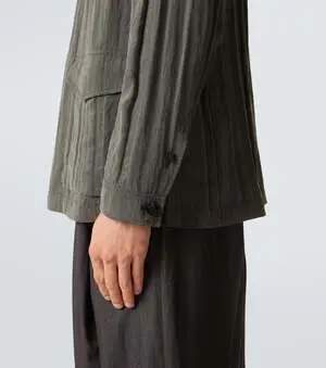 Giorgio Armani Pleated Canvas Overshirt