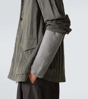 Giorgio Armani Pleated Canvas Overshirt