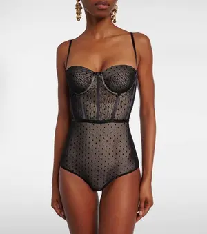 Zimmermann Dot Mesh Bodysuit