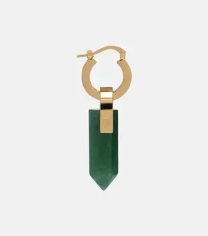 La DoubleJ Pillar Embellished Gold-plated Earrings