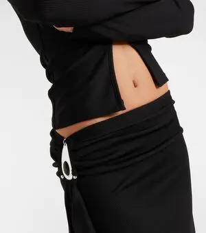 Christopher Esber Asymmetric Draped Maxi Skirt - Black