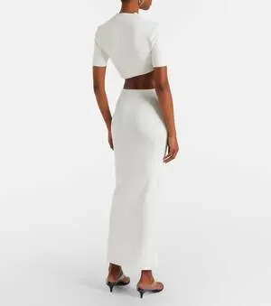 Christopher Esber Jersey Midi Skirt - White
