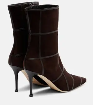 Manolo Blahnik Trulona 90 Suede Ankle Boots