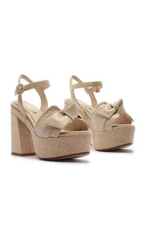ALEXANDRE BIRMAN Maxi Clarita Raffia Platform Sandals