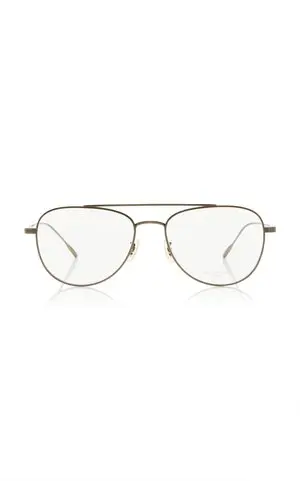Oliver Spencer Stilson Aviator-frame Metal Glasses - Silver