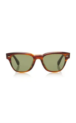 Oliver Spencer Rueny Square-frame Sunglasses - Brown