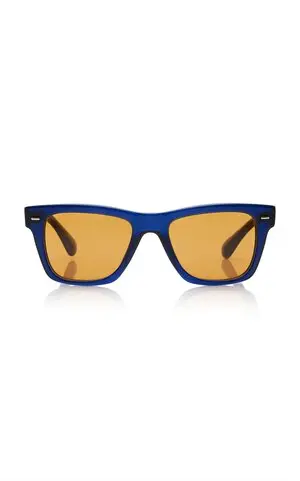 Oliver Spencer Square-frame Sunglasses - Navy