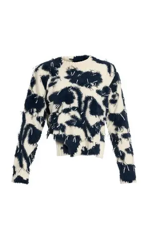 Erdem Textured Floral Wool Sweater - Multi