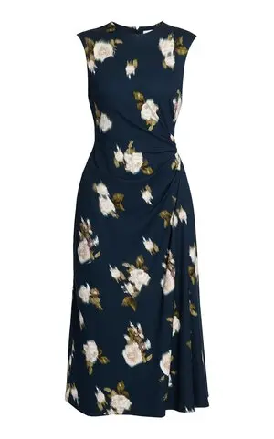 Erdem Floral Ponte Midi Dress
