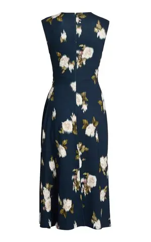 Erdem Floral Ponte Midi Dress