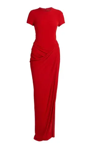 Erdem Crepe Jersey Maxi Dress - Red