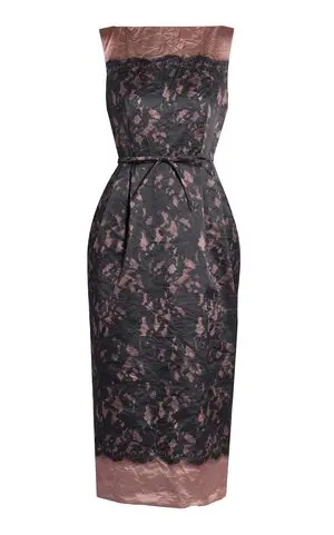 Erdem Floral Ruffled Satin Midi Dress - Print