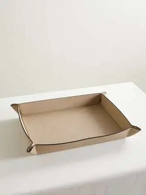Smythson Panama Large Trinket Tray Stone